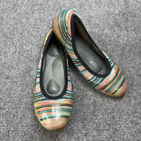 Javie | Shoes | Javie Sarape Stripe Jelly Flat Shoes Size 39 | Poshmark